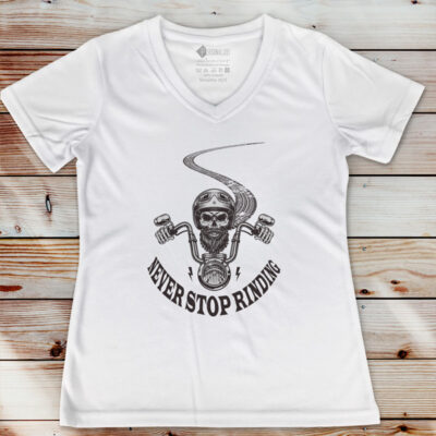 T-shirt Never Stop Riding - Personalizei