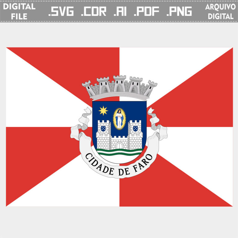 Vector bandeira Faro cidade brasão flag cdr ai svg pdf png - Personalizei